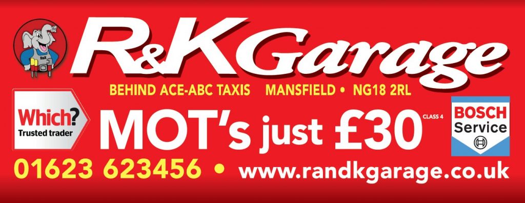 R&K Garage advertise on our rear windows | ACE-ABC Taxis - Mansfield ...